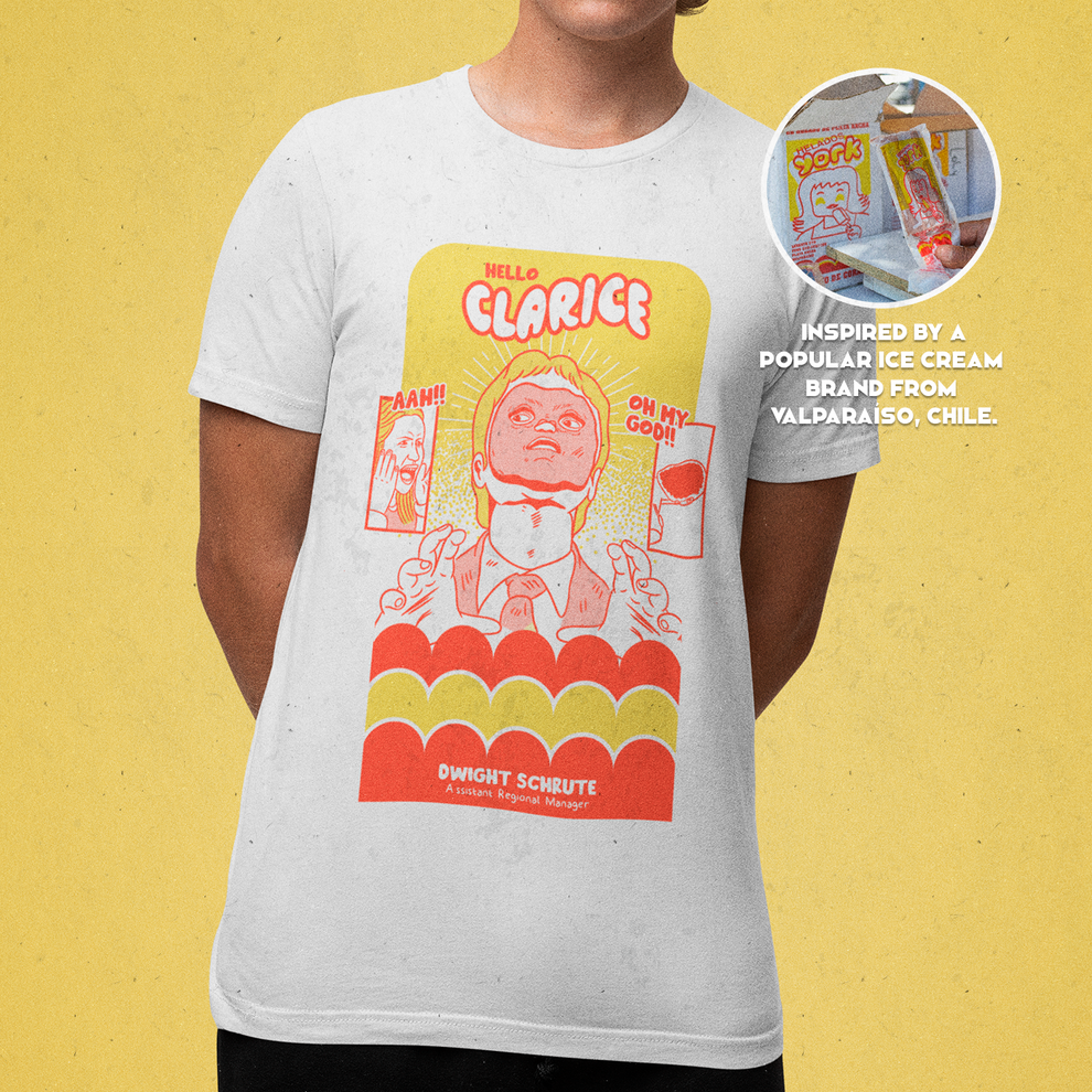 Polera Dwight Schrute: Clarice x Helados York | The Office | Diseño ...